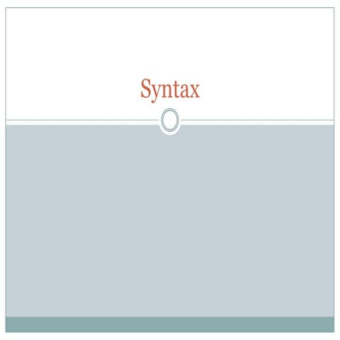 Syntax | PPT