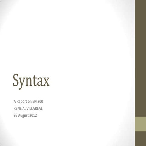 Syntax | PPT