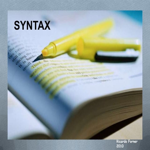 Syntax: multiple sentences | PPSX