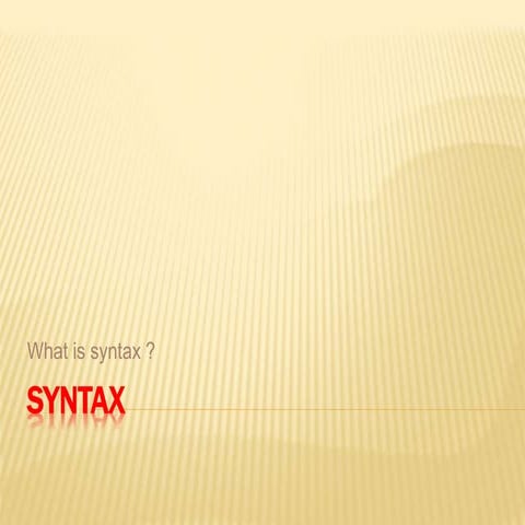 Syntax | PPTX