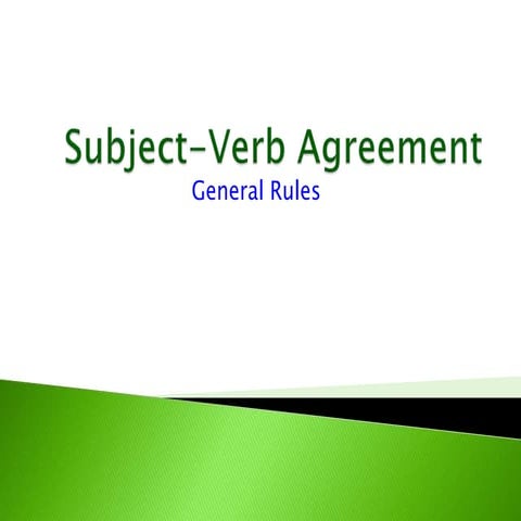 Syntax iv subject-verb agreement | PPT