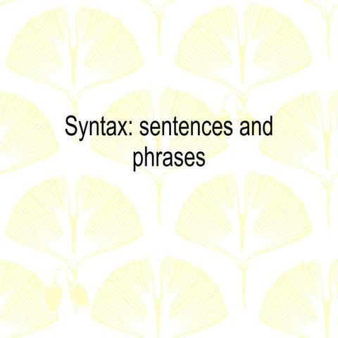 Syntaxlong | PPT