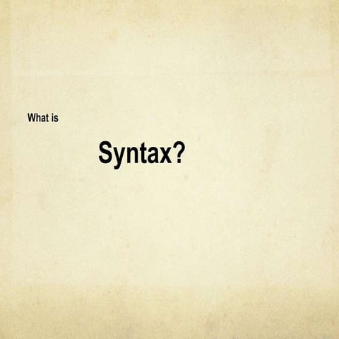 Syntax powerpoint | PPTX