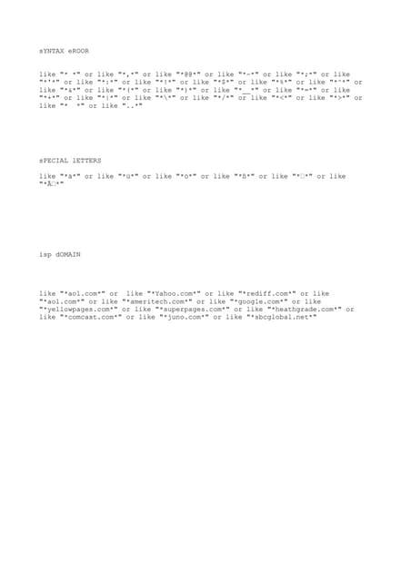 Syntax Query Txt Web Design And Html Internet 9505