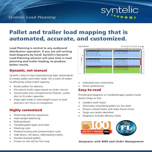 Syntelic load planning | PDF