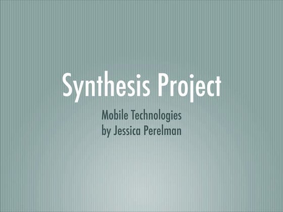 Alaina Moguel Itec 299 Synthesis For Learning | PPT