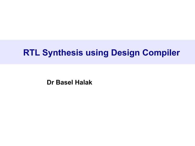 Synopsys Fusion Compiler-Comprehensive RTL-to-GDSII Implementation System | PPTX