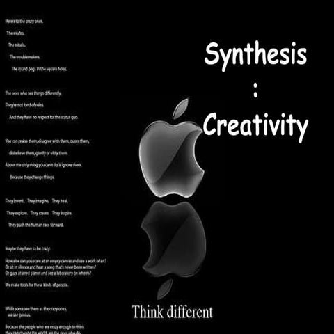 Synthesis : Creativity | PPT