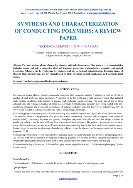 Conducting polymers | PPT
