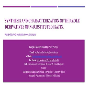 Synthesis and characterization of Thiazole derivatives of N-substituted ...