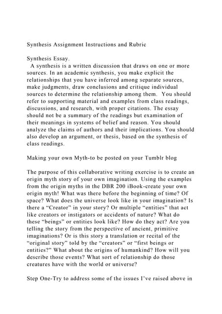 Synthesizing sources | PPT