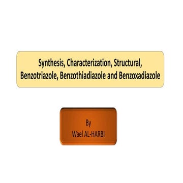 Synthesis, Characterization, Structural, Benzotriazole ...
