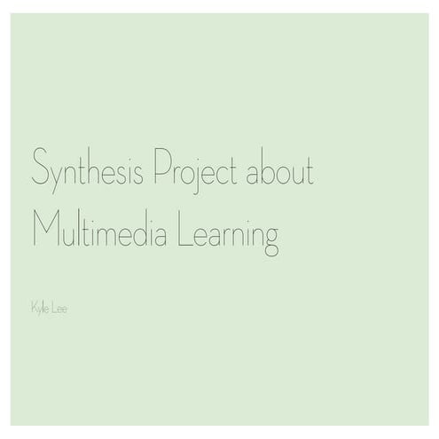 Synthesis multimedia learning | PPT