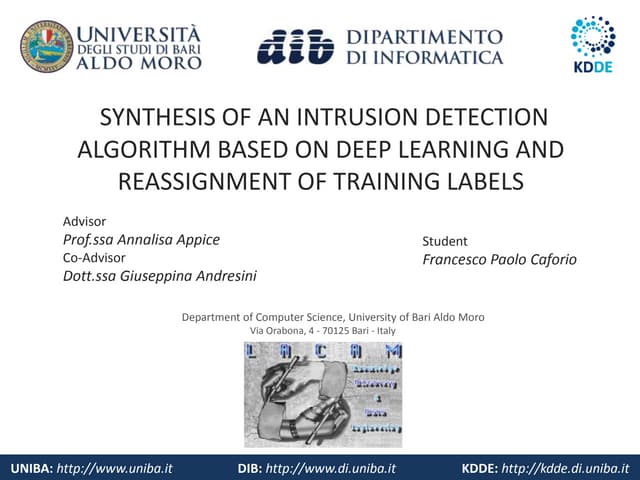 Synthesis Of An Intrusion Detection Algorithm Based On Deep Learning And Reassignment Of