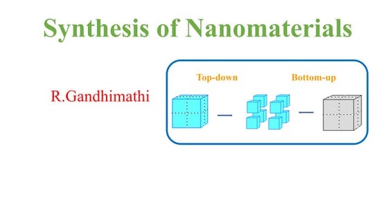 TOP-DOWN AND BOTTOM-UP APPROACH IN SYNTHESIS OF NANOPARTICLES.pptx | Chemistry | Science
