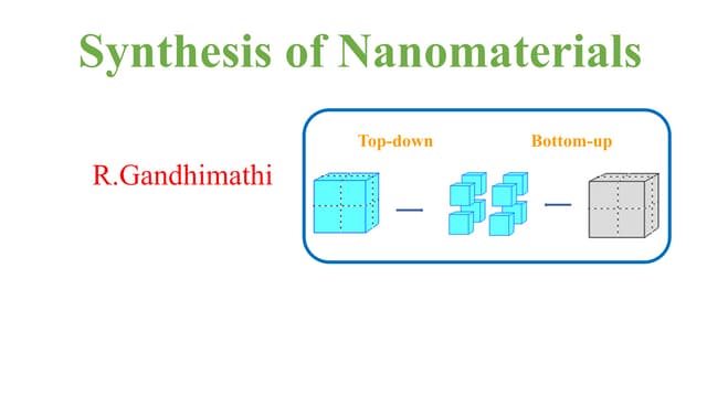 TOP-DOWN AND BOTTOM-UP APPROACH IN SYNTHESIS OF NANOPARTICLES.pptx
