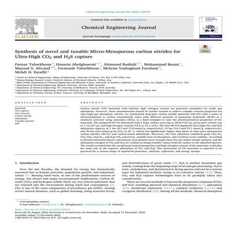 Synthesis of novel and tunable Micro Mesoporous carbon nitrides for ...