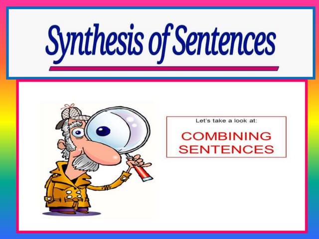 Synthesis of sentence rules with example. | PDF