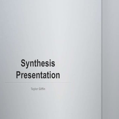 Synthesis presentation | PPT