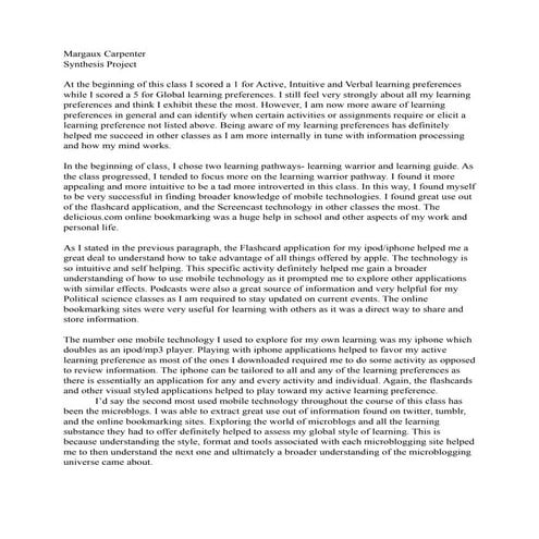 Synthesis project | PDF