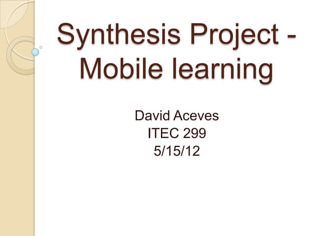 Synthesis Project Ppt Ppt 9252