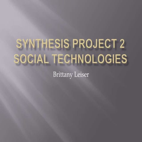 Synthesis project 2 | PPT