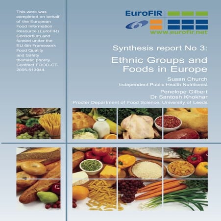 Synthesis Report 3 Ethnic groups and foods in Europe | PDF