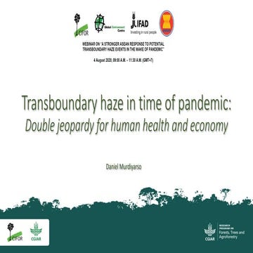 Transboundary haze in time of pandemic: Double jeopardy for human ...