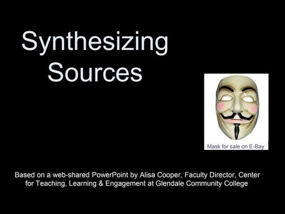 Synthesizing sources | PPT