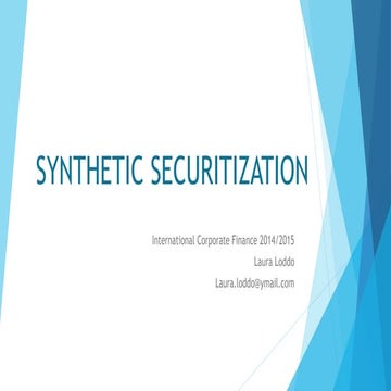 Synthetic securitization | PDF