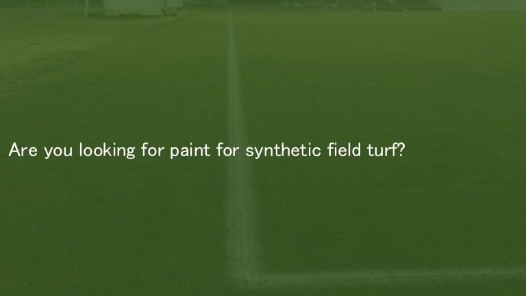 Synthetic turf paint