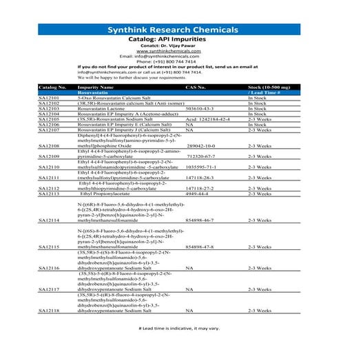 European pharmacopoeia rs catalog crs | PDF