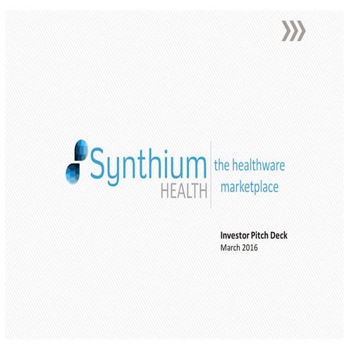 Synthium Pitch Deck | PPT