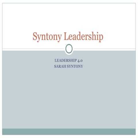 Syntony leadership | PPT
