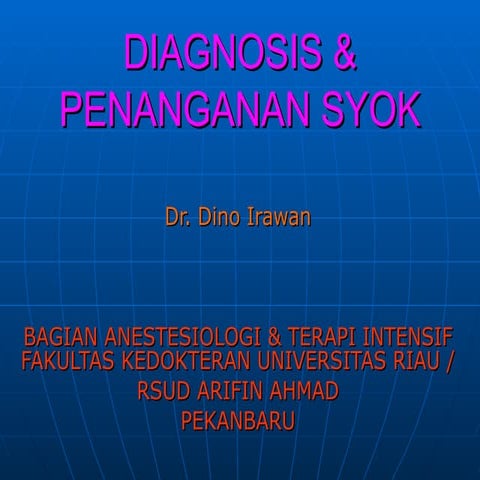 Syok presentasi jenis dan penanganan syok | PPT