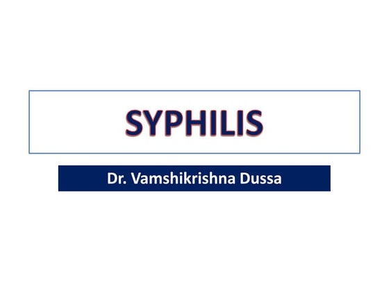 Stages of syphilis and its treatment | PPT