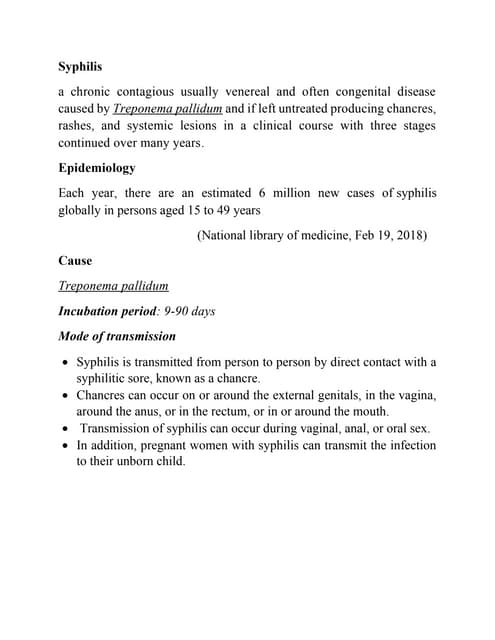 Syphilis | PPTX