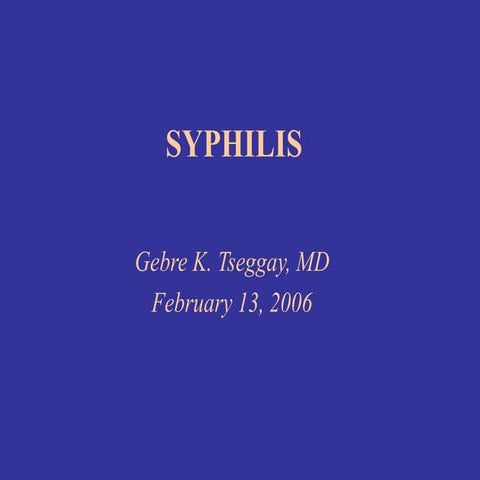 Syphilis | PPTX