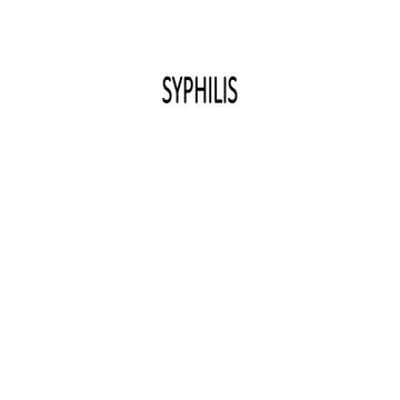 Syphilis | PPTX