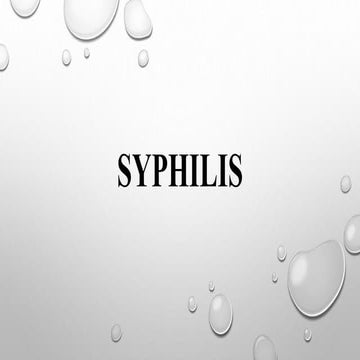Syphilis | PPTX