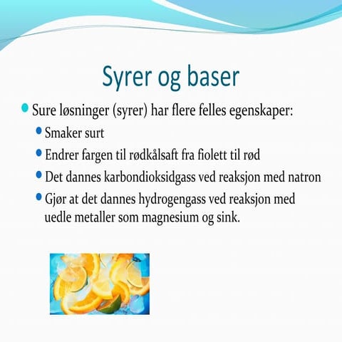 Syrer og baser | PPT