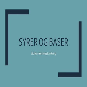 Syrer og baser | PPTX