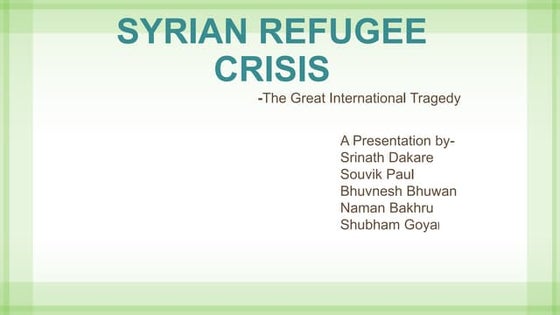 refugees crisis | PPT