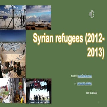 Syrian refugees (2012 -2013) | PPSX | War and Conflicts