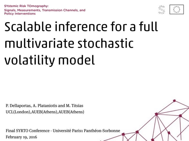 Scalable Inference For A Full Multivariate Stochastic Volatility Ppt