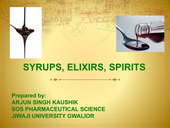 Elixirs | PPT