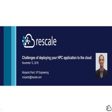 Challenges for Deploying a High-Performance Computing Application to the Cloud | PDF