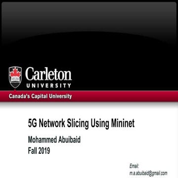 5G Network Slicing Using Mininet | PPTX | Computer Networking | Computing