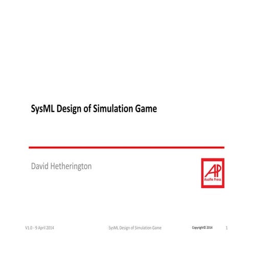 SysML Design of Simulation Game | PPT