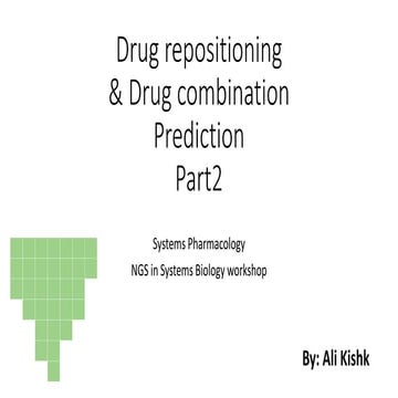 Systems Pharmacology 2: Drug re-positioning & Combination 2 | PPT